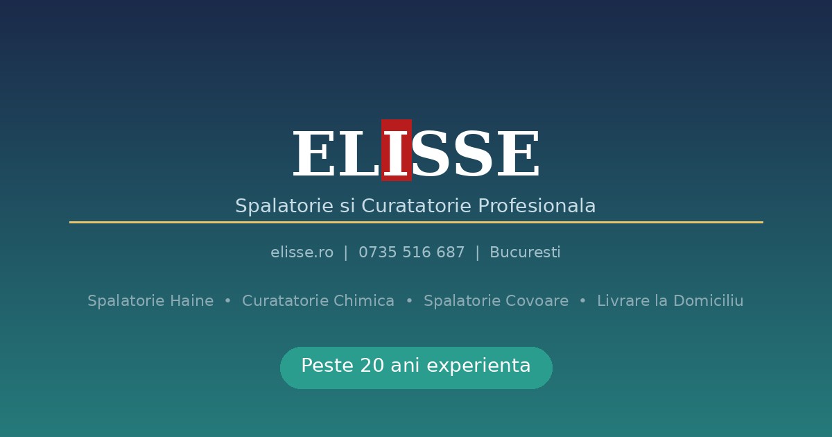 ELISSE – Spălătorie Haine și Curățătorie Haine Profesională București